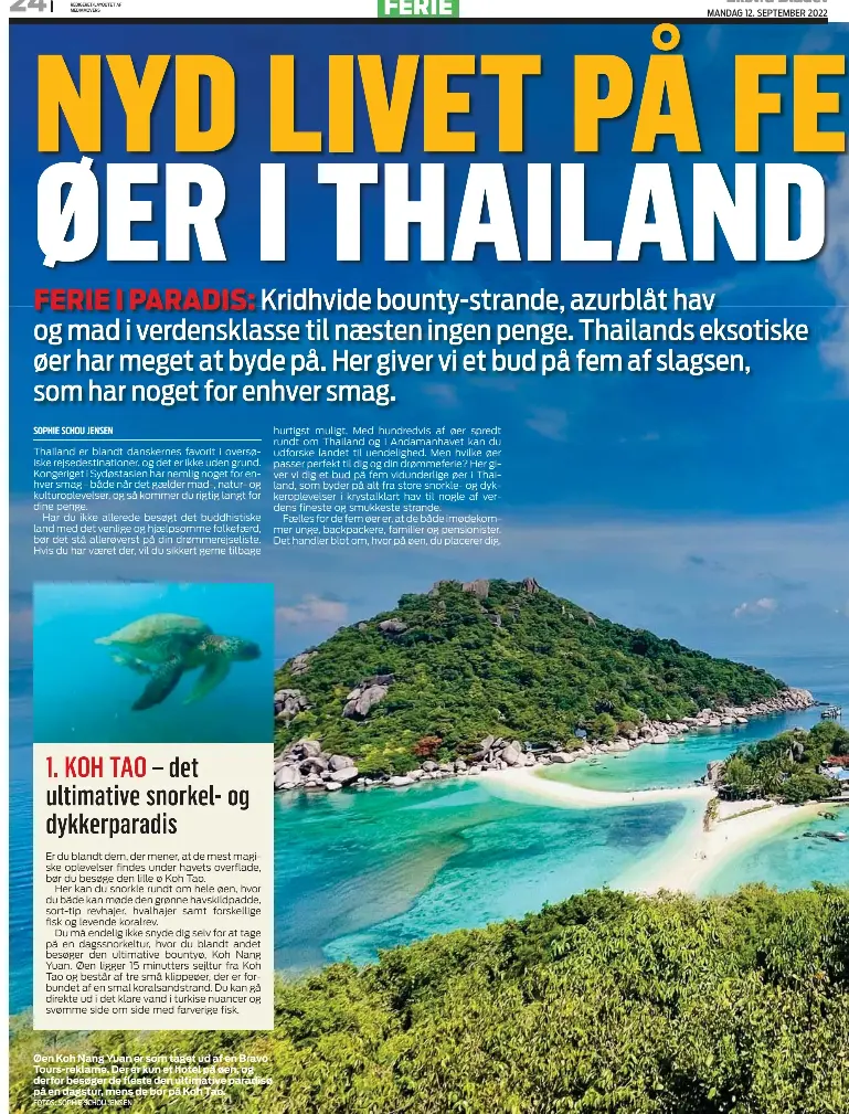 NYD LIVET PÅ FEM FANTASTISK­E ØER I THAILAND - PressReader