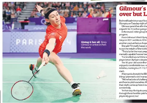 Gilmour’s Olympics are over but LA now target - PressReader