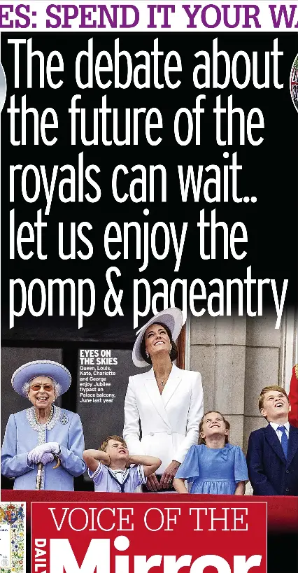 The debate about the future of the royals can wait.. let us enjoy the pomp & pageantry VOICE OF ...