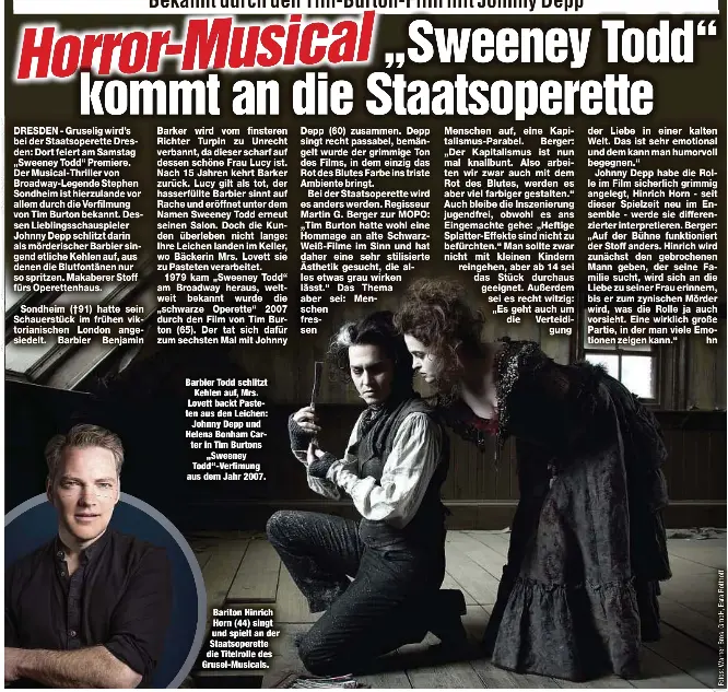 Ho - us l „Sweeney Todd“kommt an die Staatsoper­ette - PressReader