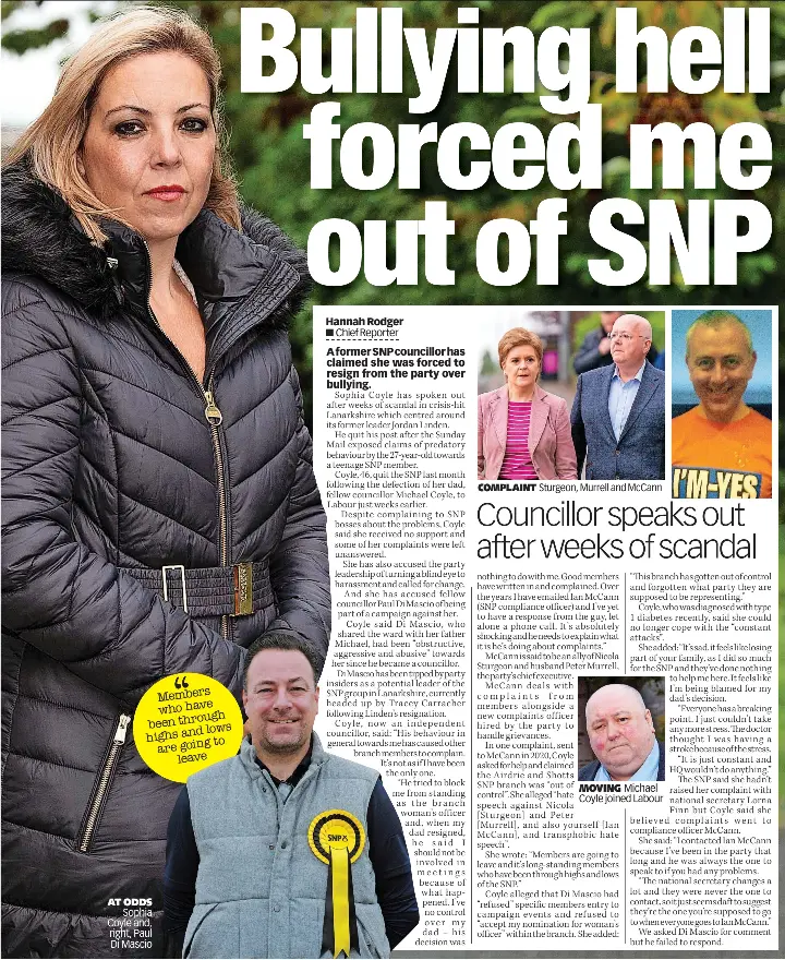 Bullying hell forced me out of SNP - PressReader