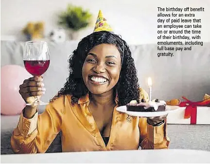 Workplace benefits rev up with paid birthday off - PressReader