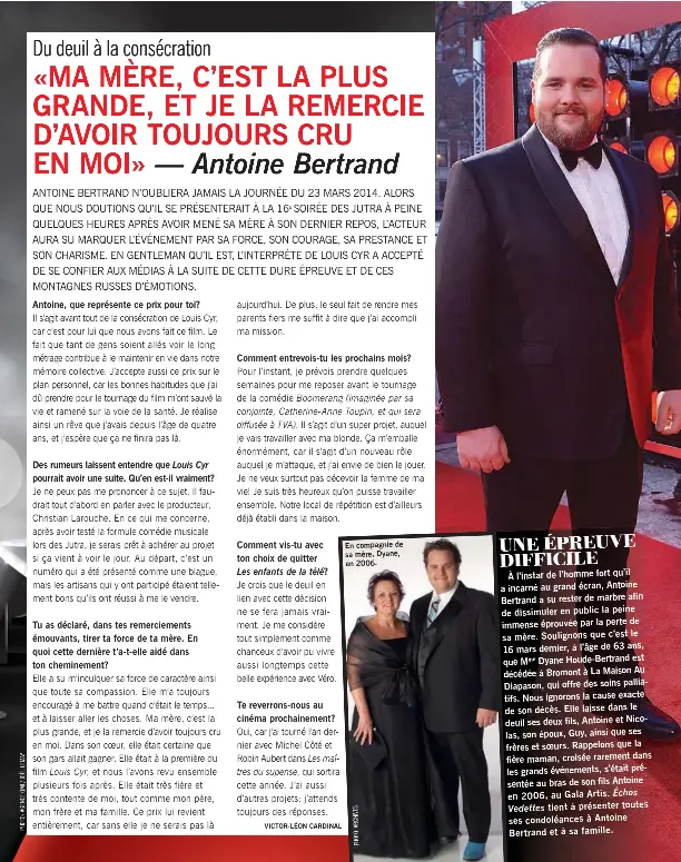 «MA MÈRE, C’EST LA PLUS GRANDE, ET JE LA REMERCIE D’AVOIR TOUJOURS CRU EN MOI» — Antoine ...