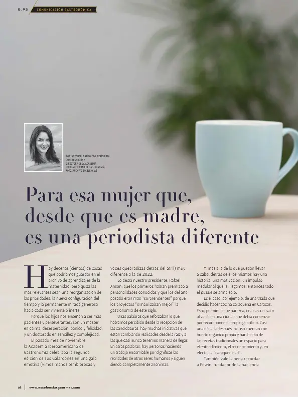 Para esa mujer que, desde que es madre, es una periodista diferente - PressReader