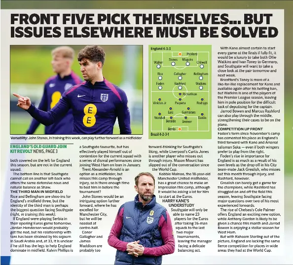 FRONT FIVE PICK THEMSELVES... BUT ISSUES ELSEWHERE MUST BE SOLVED - PressReader