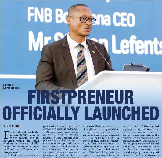 FIRSTPRENE­UR OFFICIALLY LAUNCHED - PressReader
