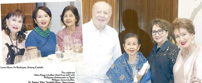 A Birthday dinner for Edna Lhuillier my lips are sealed... sometimes ...