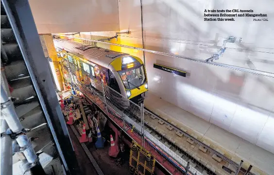 Mayor sees light at end of tunnel with first CRL train - PressReader