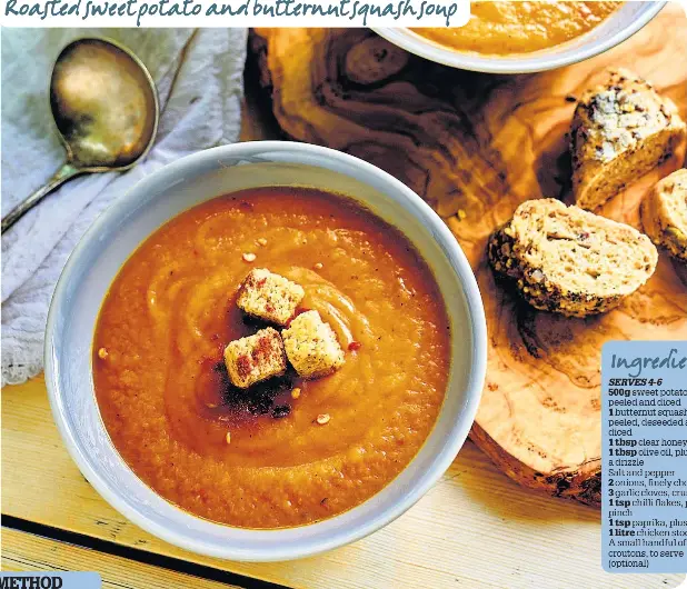 Roasted sweet potato and butternut squash soup - PressReader