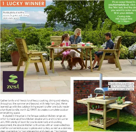 WIN! An outdoor dining furniture set worth over £2,100 - PressReader