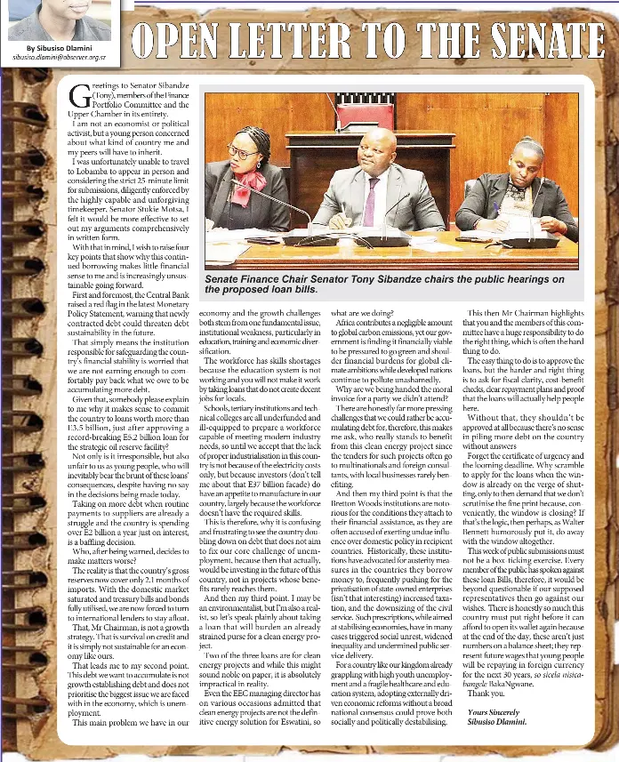 Yours Sincerely Sibusiso Dlamini. - PressReader