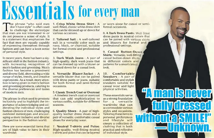 Essentials for every man - PressReader