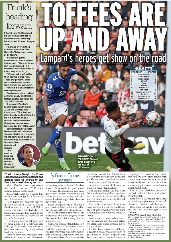 TOFFEES ARE UP AND AWAY - PressReader