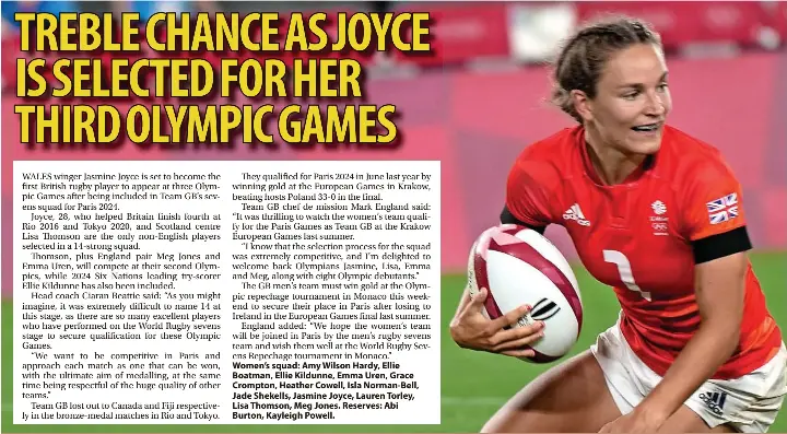 TREBLE CHANCE AS JOYCE IS SELECTED FOR HER THIRD OLYMPIC GAMES - PressReader
