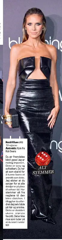 Heidi Klum (49) TV-stjerne Antrekk: Kjole fra Rick Owens - PressReader