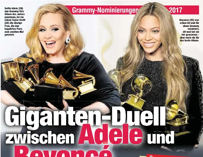 Giganten-Duell zwischen Adele und Beyoncé - PressReader