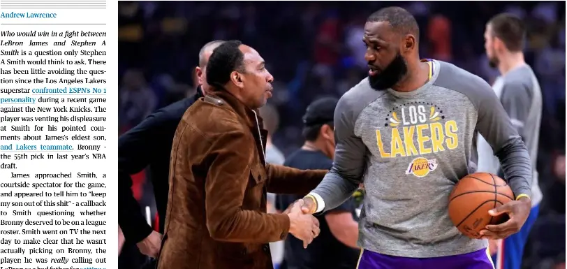 Stephen A Smith v LeBron James turns NBA’s narrator into a main ...
