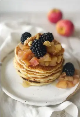 Blackberry & Apple Almond Pancake Stack - PressReader