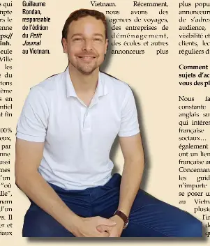 Rencontre avec l’éditeur du Petit Journal au Vietnam - PressReader