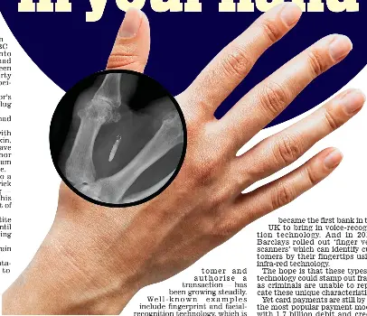 Would YOU implant a tiny debit card chip in your hand? - PressReader