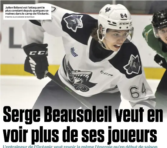 Serge Beausoleil veut en voir plus de ses joueurs - PressReader