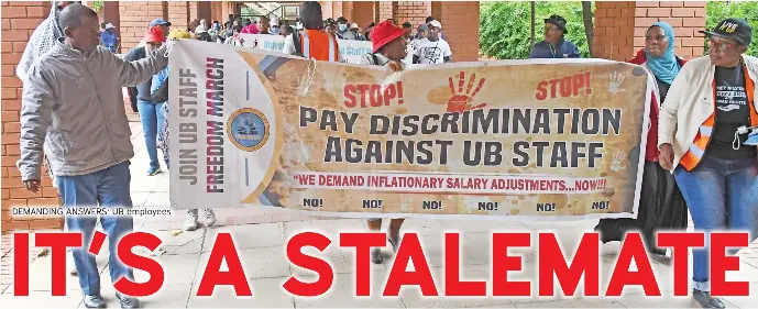 IT’S A STALEMATE UB and unions eyeball each other to see who blinks first - PressReader