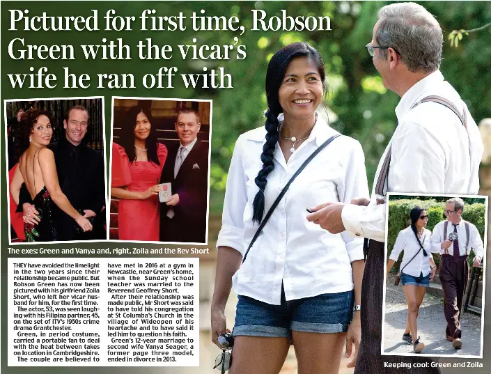 Pictured for first time, Robson Green with the vicar’s wife he ran off ...