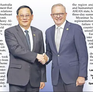 Australia, Laos elevate bilateral ties at Asean summit - PressReader