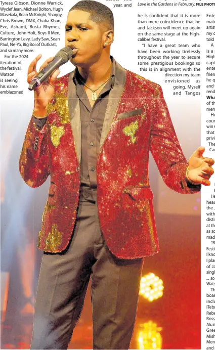 Remone Watson heads to St Kitts Music Festival - PressReader