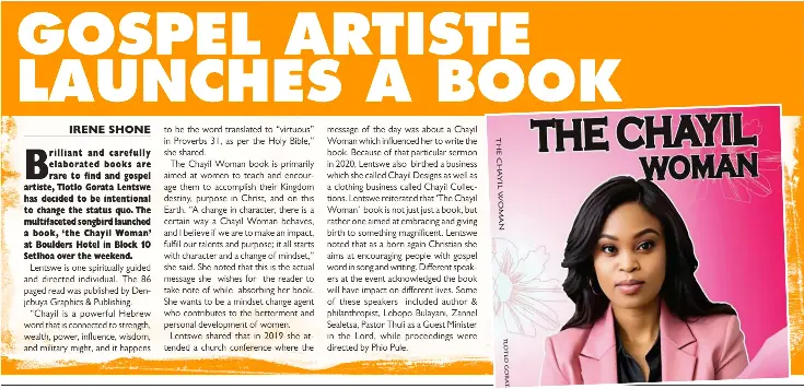 GOSPEL ARTISTE LAUNCHES A BOOK - PressReader