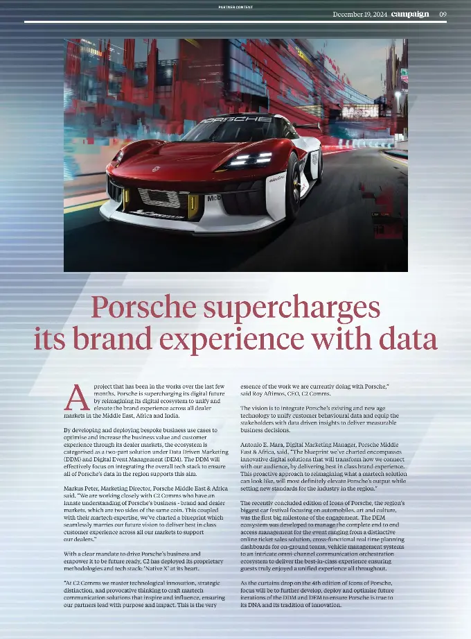 Porsche supercharg­es its brand experience with data - PressReader