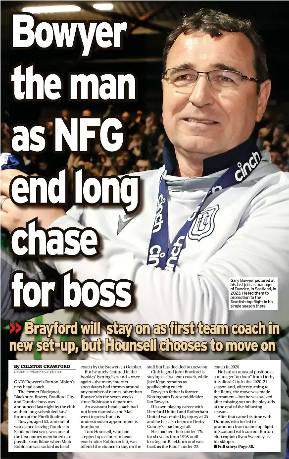 Bowyer the man as NFG end long chase for boss - PressReader