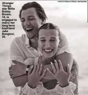 Stranger Things gets animated spin-off; lead star Millie Bobby Brown to wed - PressReader