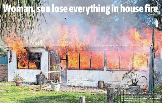 Woman, son lose everything in house fire - PressReader