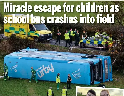 Miracle escape for children as school bus crashes into field - PressReader