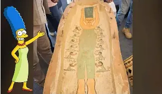 'Marge Simpson' painting discovered on ancient Egyptian tomb goes viral ...