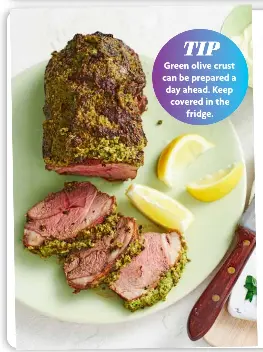 Lamb Leg with Green Olive Crust - PressReader