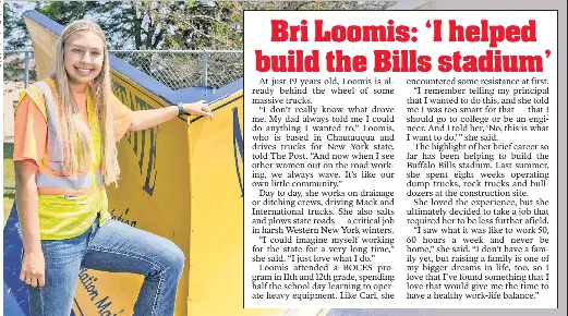 Bri Loomis: ‘I helped build the Bills stadium’ - PressReader