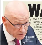 WARNING OVER £500m BUDGET HOLE - PressReader