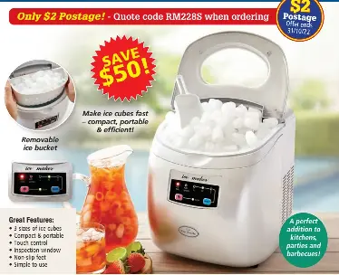 Ice Cubes In 10 Minutes! – fast freezing for icy cool drinks - PressReader