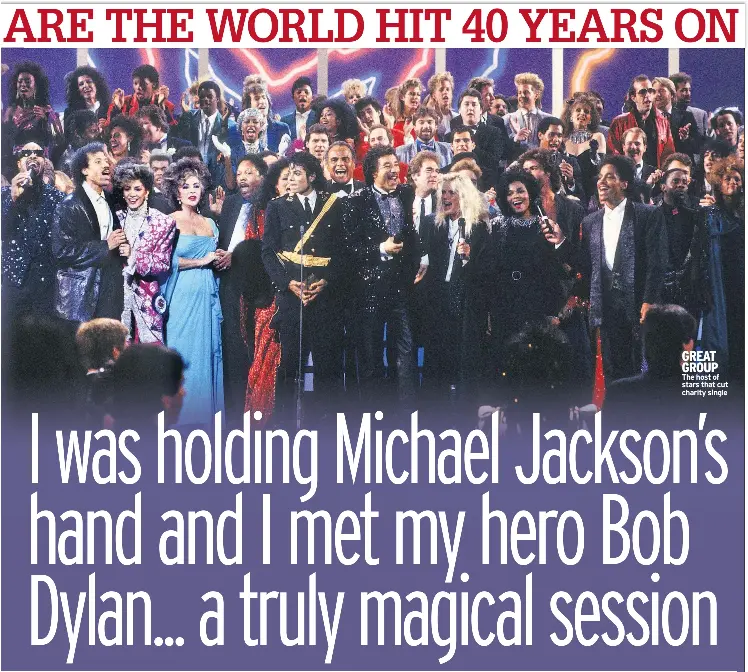 I was holding Michael Jackson’s hand and I met my hero Bob Dylan... a truly magical session ...
