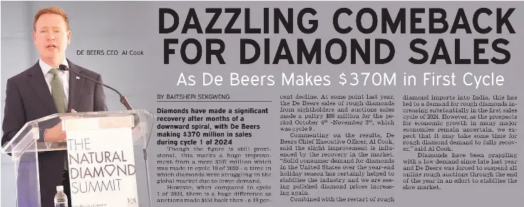 DAZZLING COMEBACK FOR DIAMOND SALES - PressReader