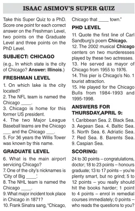 ISAAC ASIMOV'S SUPER QUIZ - PressReader