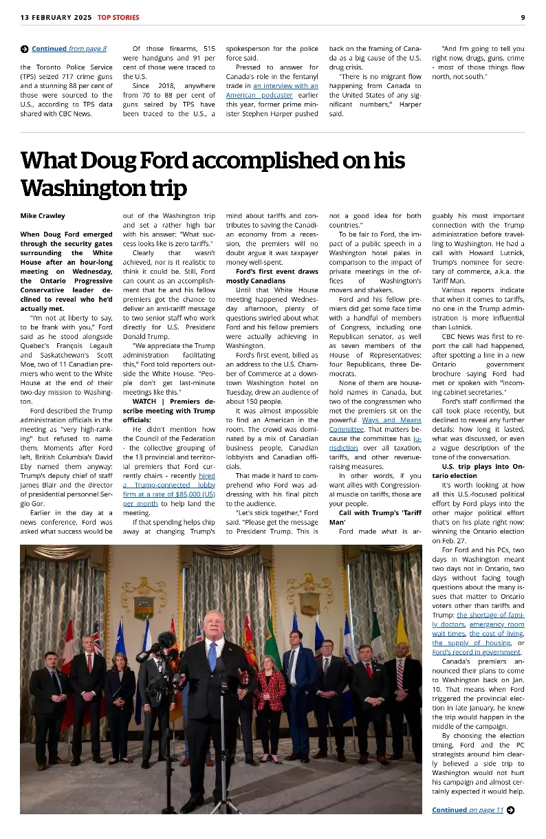 What Doug Ford accomplish­ed on his Washington trip - PressReader