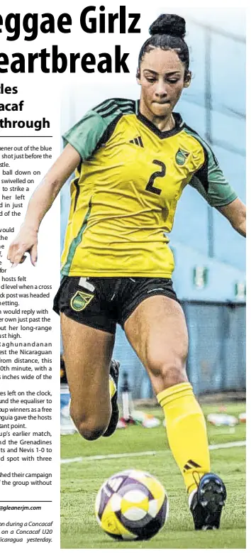 Young Reggae Girlz suffer heartbreak - PressReader
