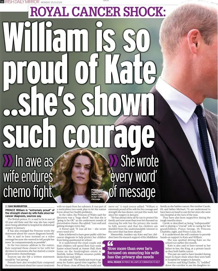 William is so proud of Kate ..she’s shown such courage - PressReader