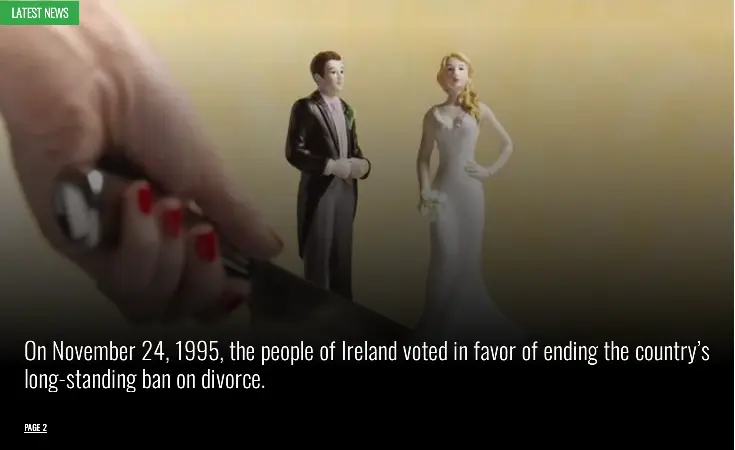On This Day: Divorce in Ireland was made legal in 1995 after 70 years ...