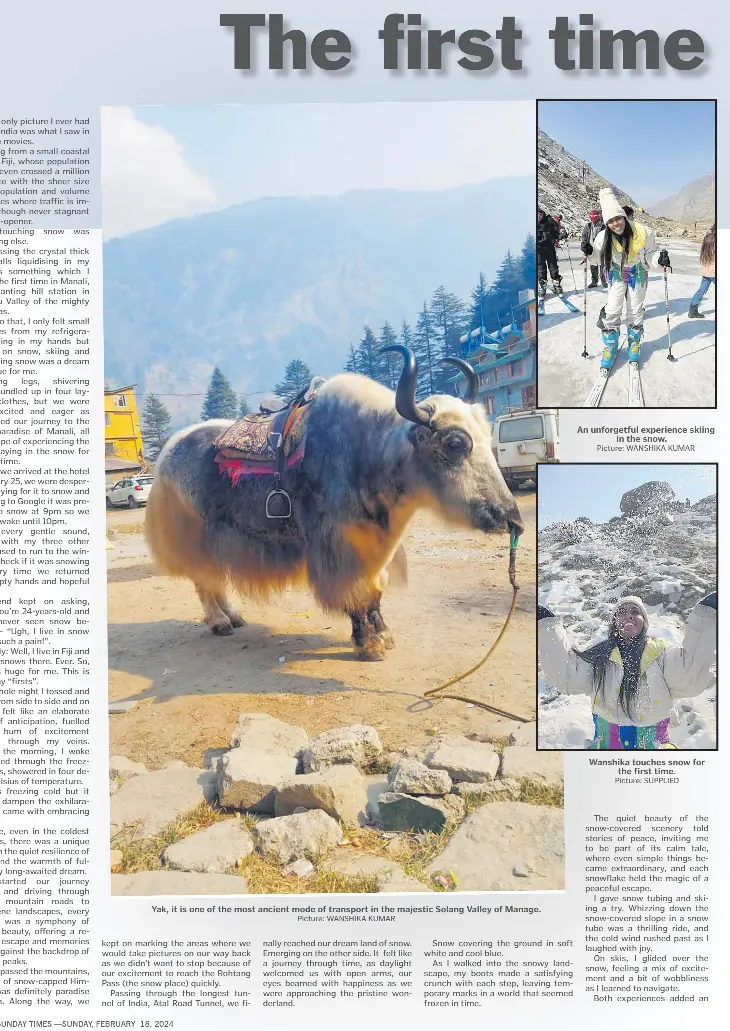 The first time I touched snow - PressReader