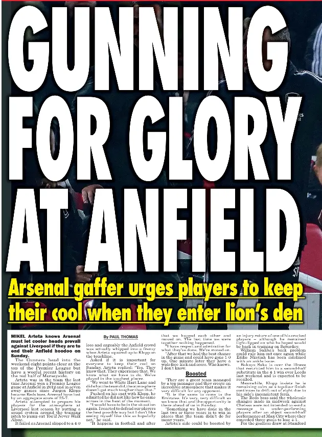 GUNNING FOR GLORY AT ANFIELD - PressReader