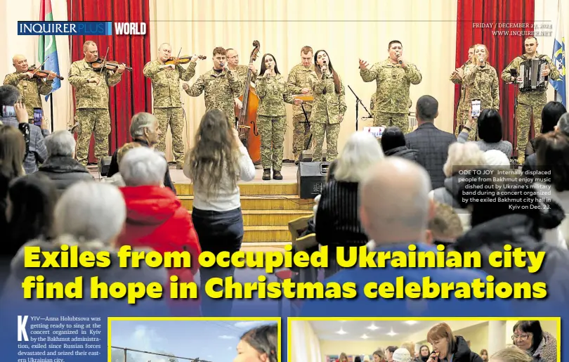 Exiles from occupied Ukrainian city find hope in Christmas celebratio ...